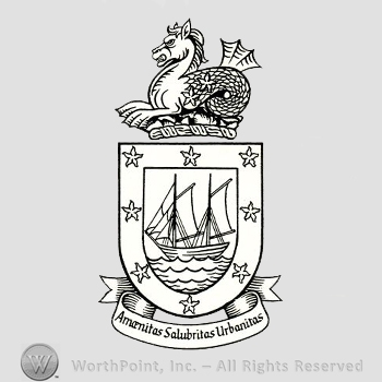 Mark with Heraldry: sea horse, shield, ship, | #526770