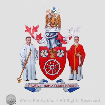 Mark with Heraldry: staff, eagle, flax flower, | #526771