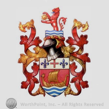 Mark with Heraldry: half lion, sun, water, | #526817