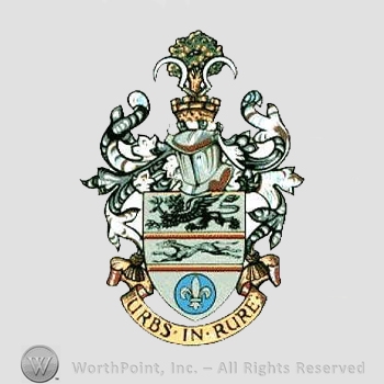 Mark with Heraldry: oak, sickle, tower, helmet, | #526828