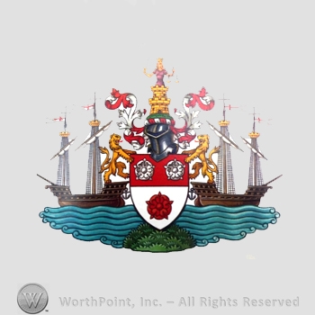 Mark with Heraldry: sword, scale, crowned woman, | #526852