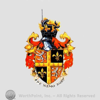 Mark with Heraldry: lizard, sword, flames, crown, | #526864