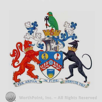 Mark with Heraldry: parrot, cross, crown, rose, | #526906