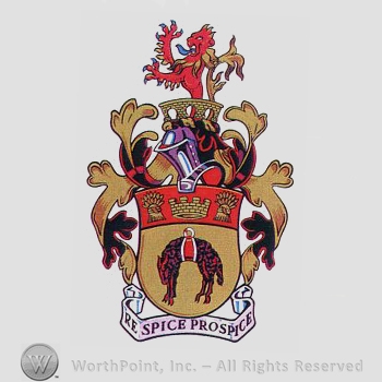 Mark with Heraldry: half lion, bridge, helmet, | #526948