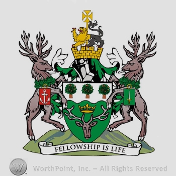 Mark with Heraldry: cross staff, lion, crown, | #526969