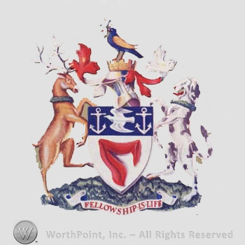 Mark with Heraldry: dove, oak twig, crown, | #526971