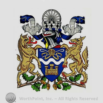 Mark with Heraldry: wheel, crown, diamond shapes, | #526987