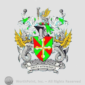 Mark with Heraldry: quill pen, sea wyverns, | #527003