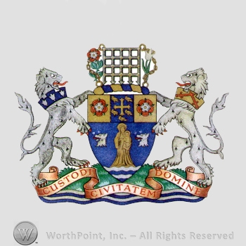 Mark with Heraldry: portcullis, roses, lily, | #527014