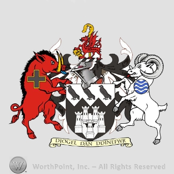 Mark with Heraldry: staff, dragon, wheat sheaf, | #527289