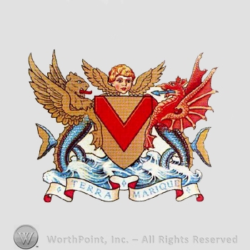 Mark with Heraldry: cherub, reversed chevron, | #527320