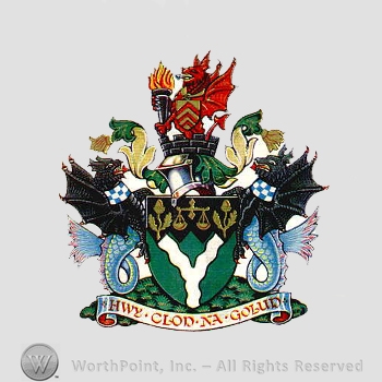 Mark with Heraldry: torch, half dragon, shield, | #527335
