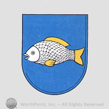 Mark with Heraldry: fish and a shield. | #531255