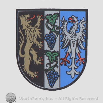 Mark with Heraldry: shield, lion, eagle, grapes. | #531360