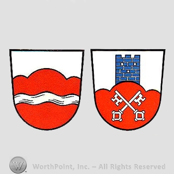 Mark with Heraldry: two shields, tower, keys, | #531643