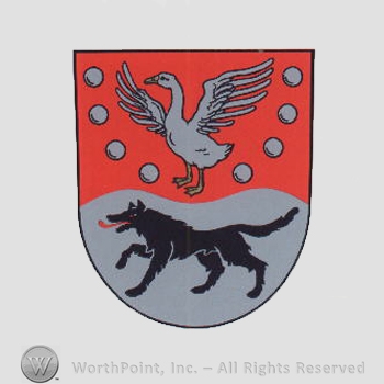 Mark with Heraldry: shield, goose, wolf, small | #532279