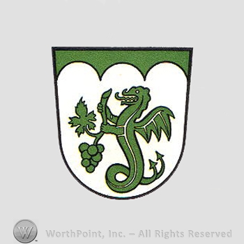 Mark with Heraldry: shield, grapes and a dragon. | #532485