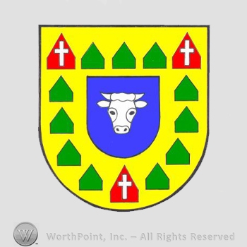 Mark with Heraldry: shield, crosses, cow head, | #532556