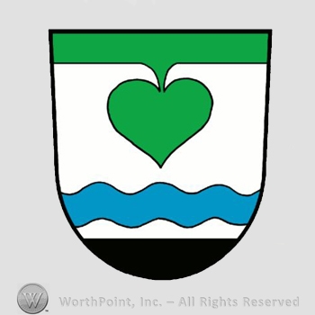 Mark with Heraldry: shield, heart, wavy line. | #532581