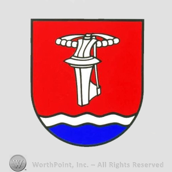 Mark with Heraldry: shield, wavy lines, pillar. | #532693