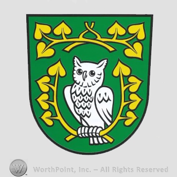 Mark with Heraldry: shield, branches, owl. | #533735