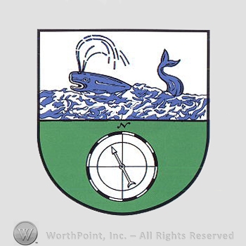 Mark with Heraldry: shield, whale, water, | #533742