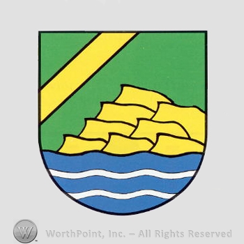 Mark with Heraldry: shield, yellow bar, wavy | #533916