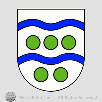 Mark with Heraldry: shield, wavy blue lines, | #533974