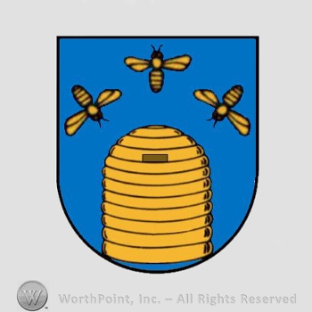 Mark with Heraldry: shield, bees and bee nest. | #534706