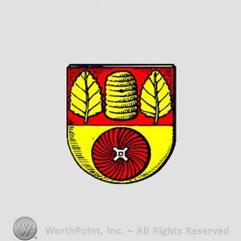 Mark with Heraldry: shield, two leaves, beehive, | #534733