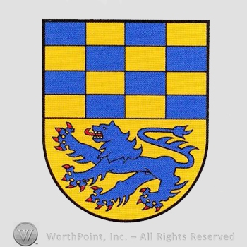 Mark with Heraldry: shield, chequered field, lion | #534778
