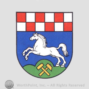 Mark with Heraldry: shield, chequered bar, horse, | #534787
