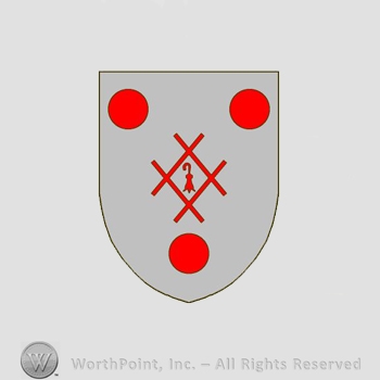 Mark with Heraldry: shield, three red balls, | #534819