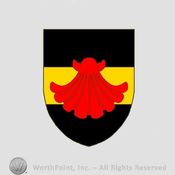 Mark with Heraldry: shield, scallop, yellow bar. | #534954