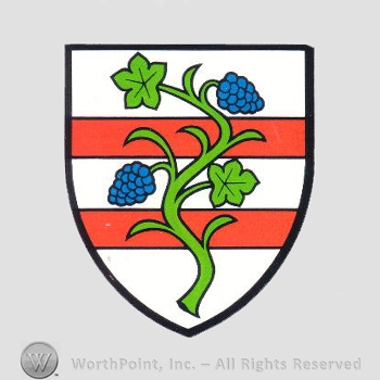 Mark with Heraldry: shield, red stripes, grapes, | #535005