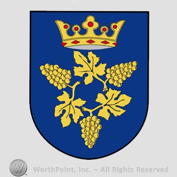 Mark with Heraldry: shield, crown, grapes, | #535016