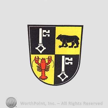 Mark with Heraldry: shield, two keys, crab, bear. | #535041