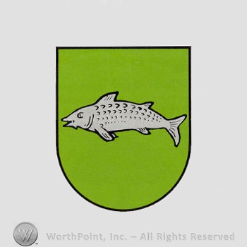 Mark with Heraldry: shield, fish. | #536325