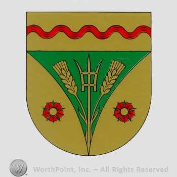 Mark with Heraldry: shield, wavy line, roses, | #536517