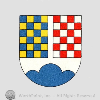Mark with Heraldry: shield, blue clouds, two | #536594