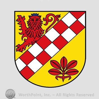 Mark with Heraldry: shield, chequered bar, | #537221