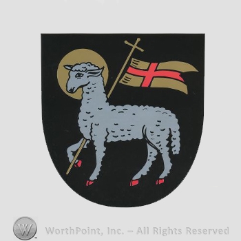 Mark with Heraldry: shield, lamb, cross, flag | #537512