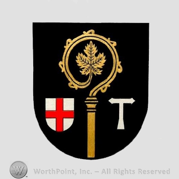 Mark with Heraldry: shield, crosier, cross, small | #537651