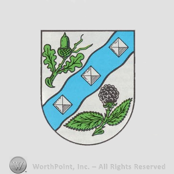 Mark with Heraldry: shield, oak branches, wavy | #538196