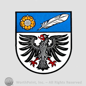 Mark with Heraldry: shield, rose, feather, black | #538220