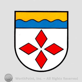 Mark with Heraldry: shield, wavy bar, four | #538233