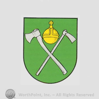 Mark with Heraldry: shield, orb, axes. | #538237