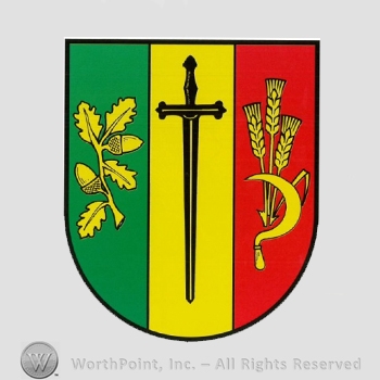 Mark with Heraldry: shield, sword, sickle, oak | #538463