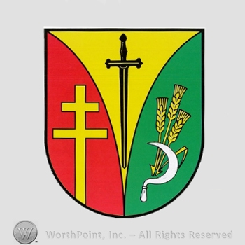 Mark with Heraldry: shield, sword, sickle, double | #538465