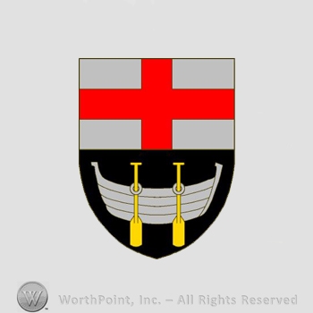 Mark with Heraldry: shield, cross, boat, rowing. | #538477
